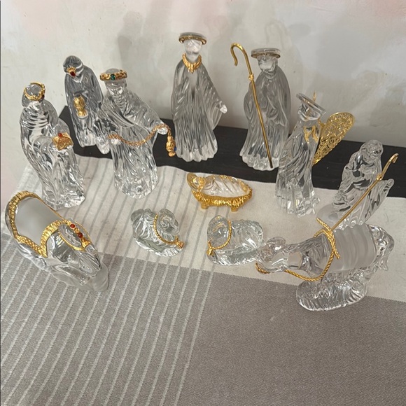 Gorham | Holiday | Vintage Gorham Crystal And Gold Nativity Set | Poshmark